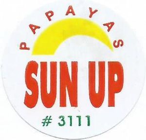 Fruit Sticker: Sun Up Papayas #3111 (BrazilCol:BR-FR-00040