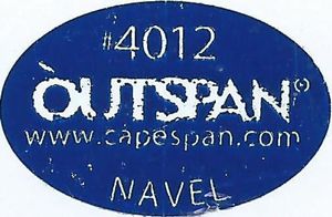 Fruit Sticker: Outspan Navel #4012 (South AfricaCol:ZA-FR-00012