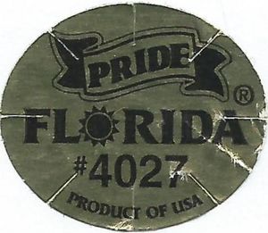 Fruit Sticker: Florida Pride #4027 (United States of AmericaCol:US-FR-00052