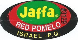 Fruit Sticker: Jaffa Red Pomelo #3129 (IsraelCol:IL-FR-00009