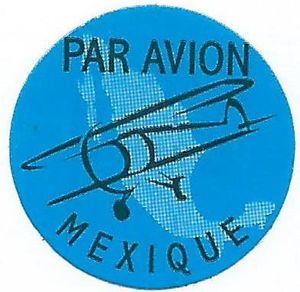 Fruit Sticker: Par Avion Mexique (MexicoCol:MX-FR-00018