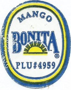 Fruit Sticker: Mango Bonita PLU #4959 (EcuadorCol:EC-FR-00659