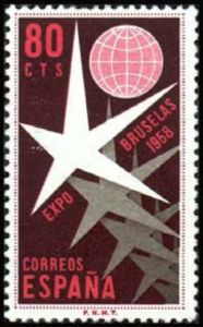 Stamp: EXPO Brussels (Spain(Expo Brussels 1958) Mi:ES 1117,Sn:ES 877,Yt ...