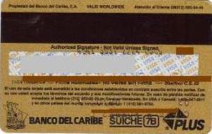 Bank Card: BANCO DEL CARIBE (Banco Del Caribe, VenezuelaCol:VE-VI-0071