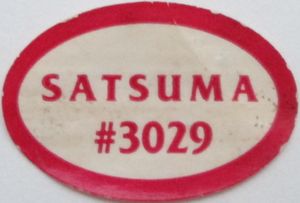 Fruit Sticker: Satsuma (Unknown) Col:UN-FR-00236