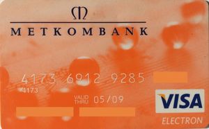 Bankpasje: Metcombank VE (Metkombank, Rusland) Col:RU-VE-0209.02