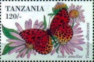 Stamp: Timelaea albescens (Tanzania(Butterflies 1994) Mi:TZ 1905,Sn:TZ ...