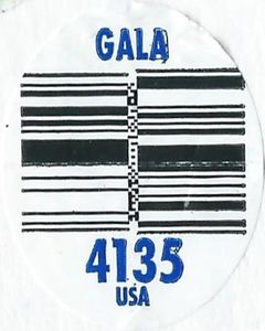 Fruit Sticker: Gala 4135 (United States of AmericaCol:US-FR-00169 🍎