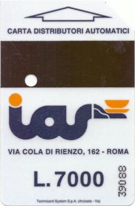 Tarjeta Funcional: IAS, Carta Distributori Automatici. Conto. CartaSi ...