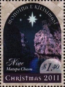 Stamp: Matapa Chasm (Niue(Christmas 2011) Mi:NU 1189,Sn:NU 869,Yt:NU ...