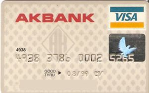 Bank Card: Akbank (Akbank T.A.Ş., Türkiye (Turkey)Col:TR-VI-0158