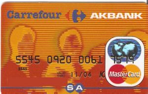 Bank Card: Carrefour (Akbank T.A.Ş., Türkiye (Turkey)Col:TR-MC-0154