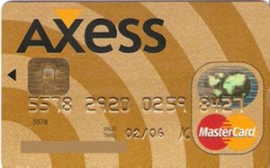 Bank Card: Axess (Akbank T.A.Ş., Türkiye (Turkey)Col:TR-MC-0161.01 💳