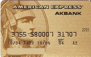Bank Card: American Express (Akbank T.A.Ş., Türkiye (Turkey)Col:TR-AE-0004