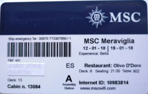 Hotel Card: MSC Meraviglia (MSC Crociere (Shipping company), Italy(MSC ...