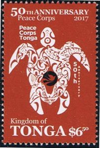 Stamp: 50th anniversary of the Tongan Peace Corps (Tonga(50th ...