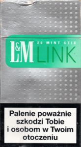 Cigarette Pack: L&M Link Mint Stix (PolandCol:PL-CT-0076