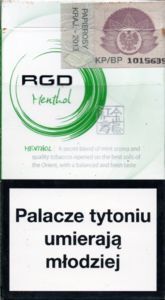 Cigarette Pack: RGD Menthol Superslims (PolandCol:PL-CT-0136