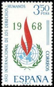Stamp: International Human Rights Year (SpainMi:ES 1763,Sn:ES 1532,Yt ...