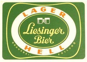 Drink Label: Liesinger hell (Brauerei Liesinger Wien /closed ...