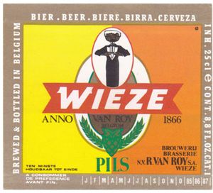 Drink Label: Wieze Pils (Brouwerij Van Roy, BelgiumCol:BE-BEER-020396