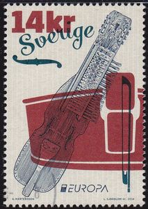 Stamp: Keyed fiddle (Sweden(Europa (C.E.P.T.) 2014 - Musical ...