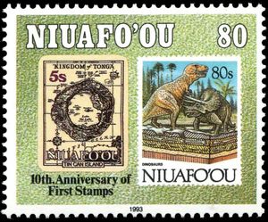 Stamp: 10th anniversary of First Stamps (Niuafo'ouMi:TO-NI 242,Sn:TO-NI ...