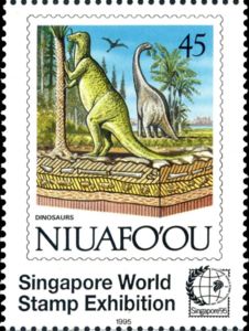 Stamp: Dinosaurs (Niuafo'ou(Singapore World Stamp Exhibition) Mi:TO-NI ...