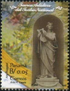 Stamp: Statue of Erato (Panama(Artwork in the National Theater) Mi:PA ...