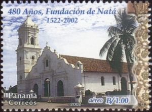 Stamp: Foundation of Natá, 480th Anniv. (PanamaMi:PA 1901,Sn:PA C456,Yt ...