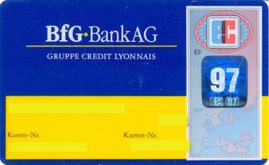 Tarjeta de Banco: BfG Bank ec 97 (BfG Bank AG, Alemania) Col:DE-GM-0125