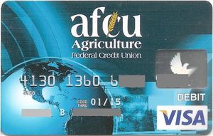 Bank Card: Afcu Agriculture Federal Credit Unión (Franklin Mint Federal ...