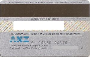 Bank Card: Anz (Anz, New ZealandCol:NZ-MC-0002