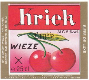 Drink Label: Kriek Lambic (Brouwerij Van Roy, BelgiumCol:BE-BEER-020490