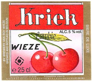 Drink Label: Kriek Lambic (Brouwerij Van Roy, BelgiumCol:BE-BEER-020492