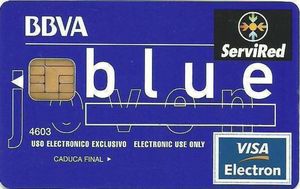 Bank Card: BBVA blue joven (Banco Bilbao Vizcaya Arg., SpainCol:ES-VE ...
