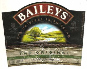 Drink Label: Baileys Irish Cream (R&A Baileys & Co, IrelandCol:IE-LIQ ...