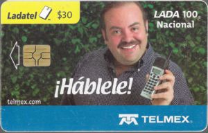 Phonecard: Hablele Lada 100 Nacional - Reverso Blanco (Telmex - Ladatel ...