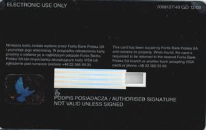Bank Card: BNP Paribas Fortis (BNP Paribas Fortis, PolandCol:PL-VI-0308