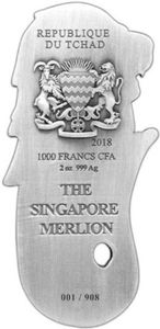 Coin: 1,000 CFA Francs (Singapore Merlion) (Chad(1970~Today ...