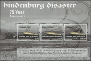 Stamp: 75th Anniversary of the Hindenburg Disaster (Micronesia ...