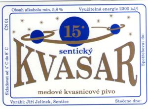 Drink Label: Kvasar 15 (Pivo Kvasar Sentice, Czech RepublicCol:CZ-BEER ...