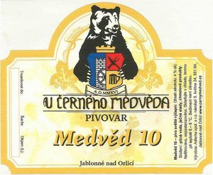 Etiqueta de bebida: Medvěd 10 (U Černého medvěda Jablonné nad Orlicí ...