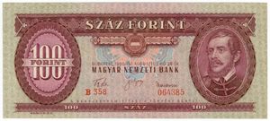 Banknote: 100 Forint (Hungary(1957-1989 Issue - Hungarian National Bank ...