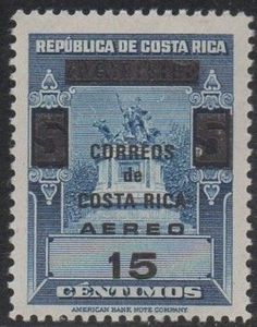 Stamp: Revenue Stamps overprinted "CORREOS DE COSTA RICA AEREO" (Costa ...