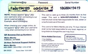 Functional Card: Reloaded (Internet Access, Philippines(ISP Bonanza ...