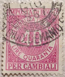 Stamp: Imposta di bollo (Italy: Revenue Stamps(Revenue : Bill of ...