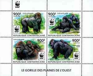 Stamp: Western Lowland Gorilla (Gorilla gorilla gorilla) (Central ...