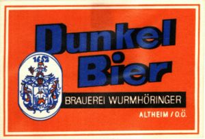 Drink Label: Dunkel Bier (Privatbrauerei Wurmhöringer, AustriaCol:AT ...