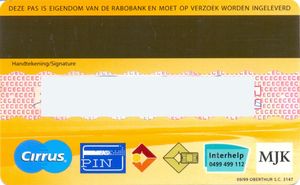Bank Card: Maestro - Eurocheque Europas 8 (Rabobank, NetherlandsCol:NL ...